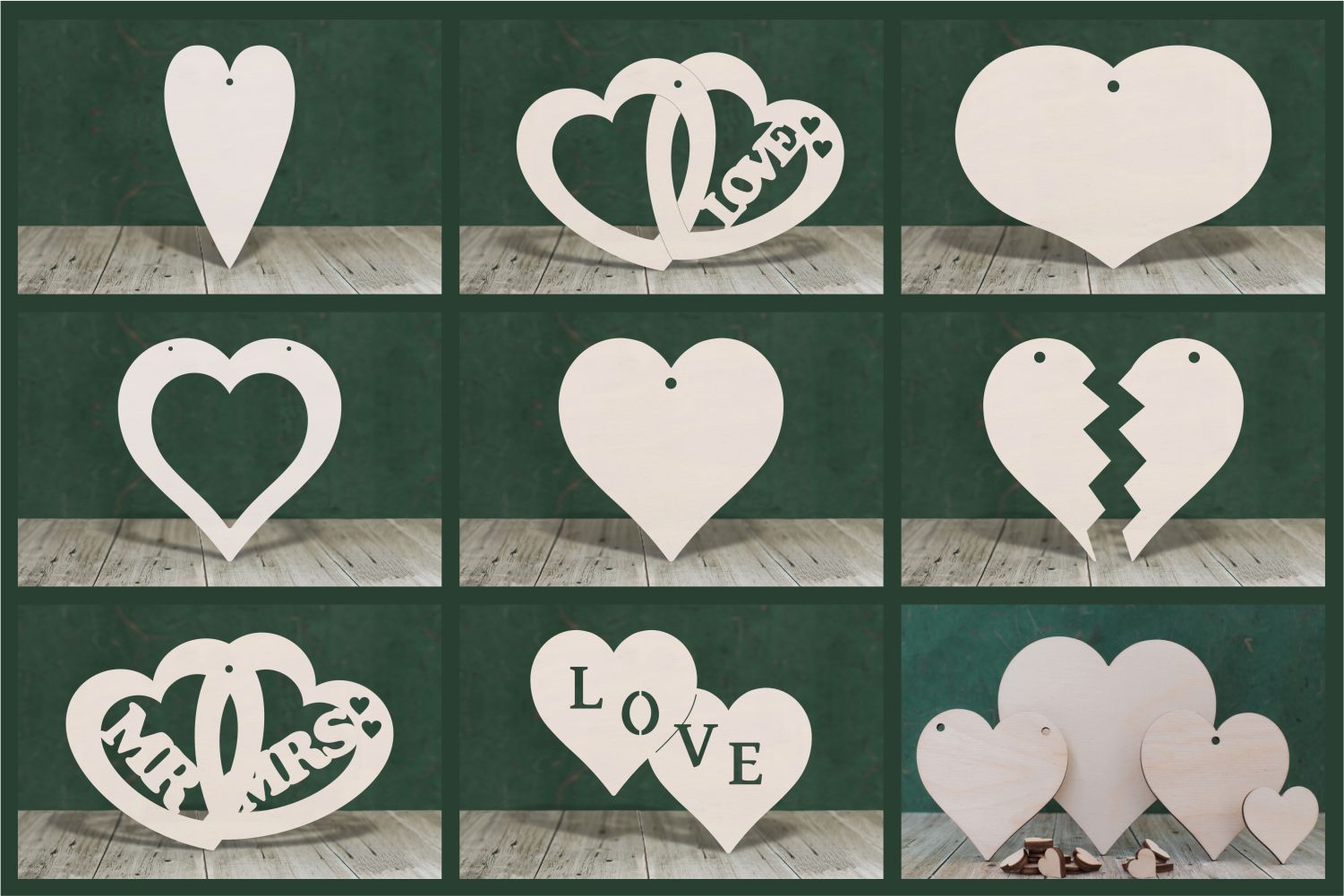Plywood Heart Craft Shapes UK – Blank Wooden Hearts for Crafts