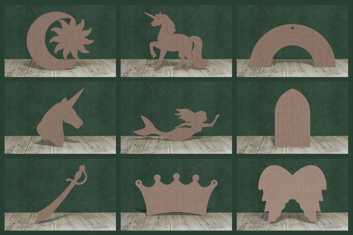 Fantasy and fairy-tale craft shapes 2mm thick MDF blanks and cutouts ...