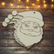 Father Christmas face with etched detail shape - great for craft, cut ...