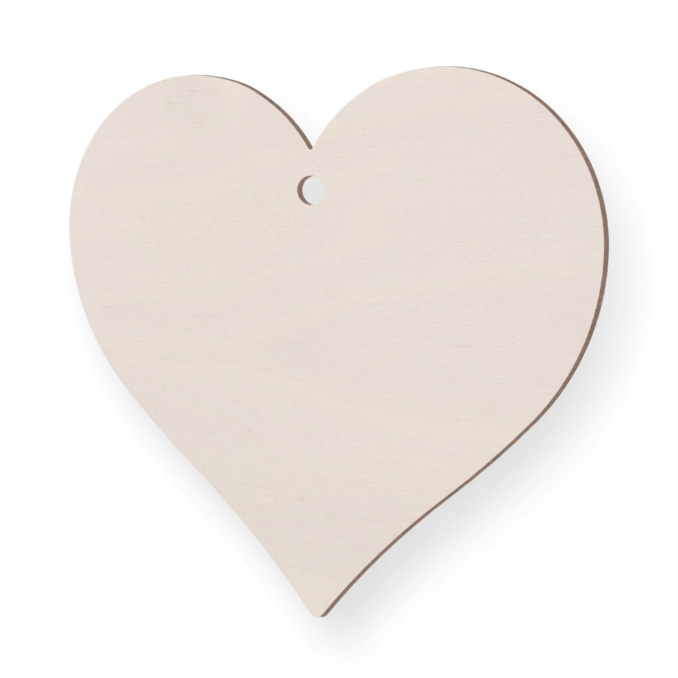 Wooden Heart shape blank for arts and crafts cut from 4mm thick plywood