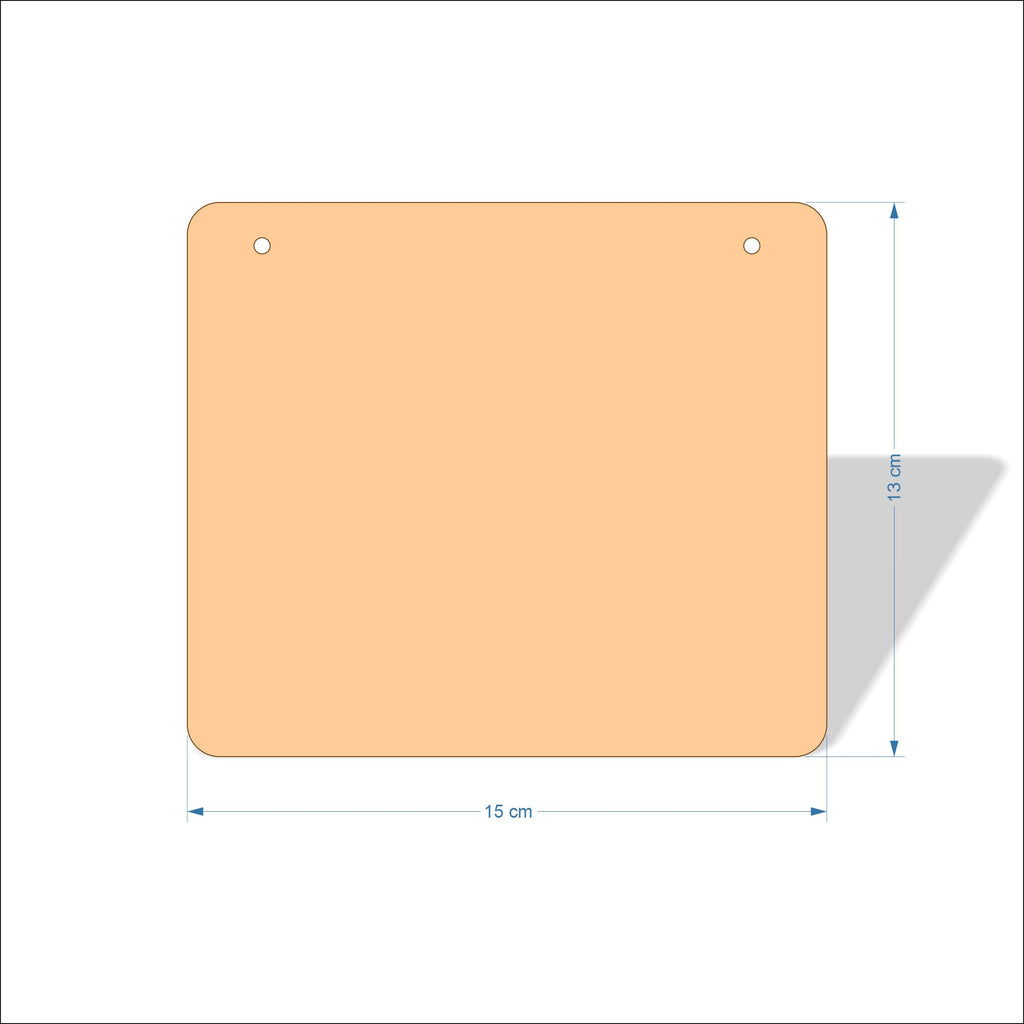 15 cm Wide 3mm thick MDF Plaques with rounded corners – Emmc craft Shapes