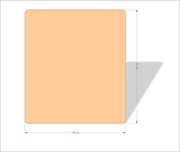 16 cm Wide Blank board plaques with rounded corners - plywood – Emmc ...
