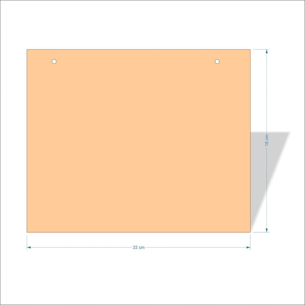 22 cm Wide Blank board plaques with square corners - plywood – Emmc ...