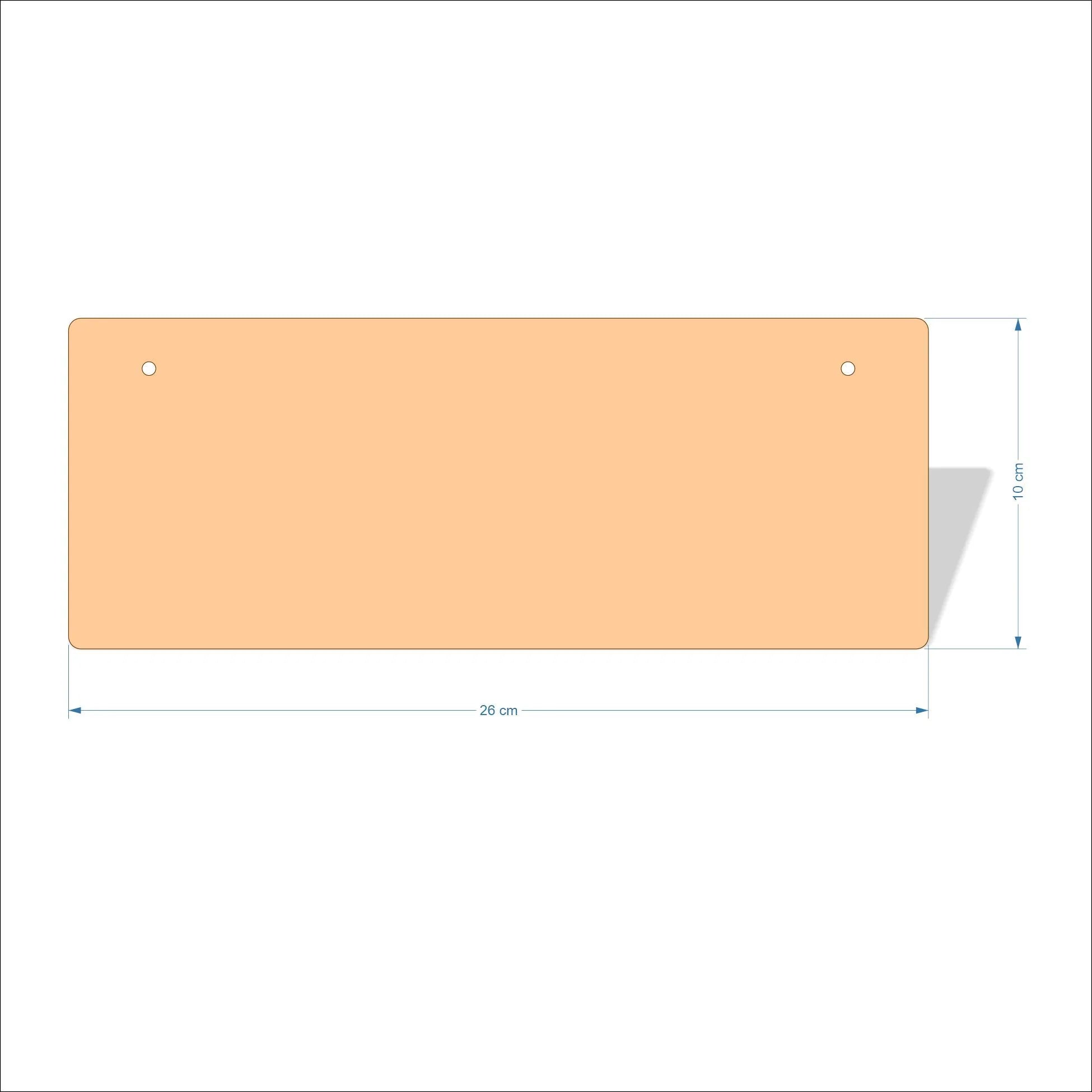 26 cm Wide Blank board plaques with rounded corners - plywood – Emmc ...