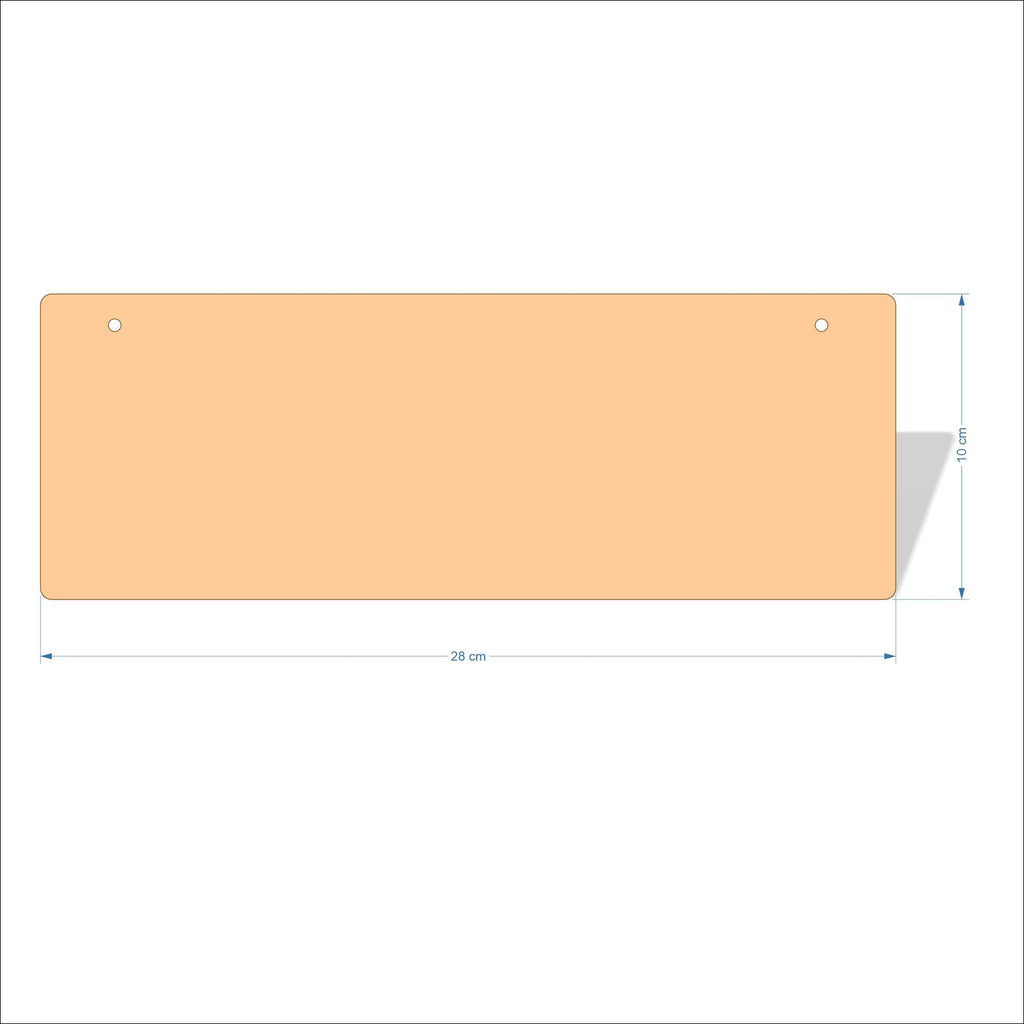 28 cm Wide 3mm thick MDF Plaques with rounded corners – Emmc craft Shapes