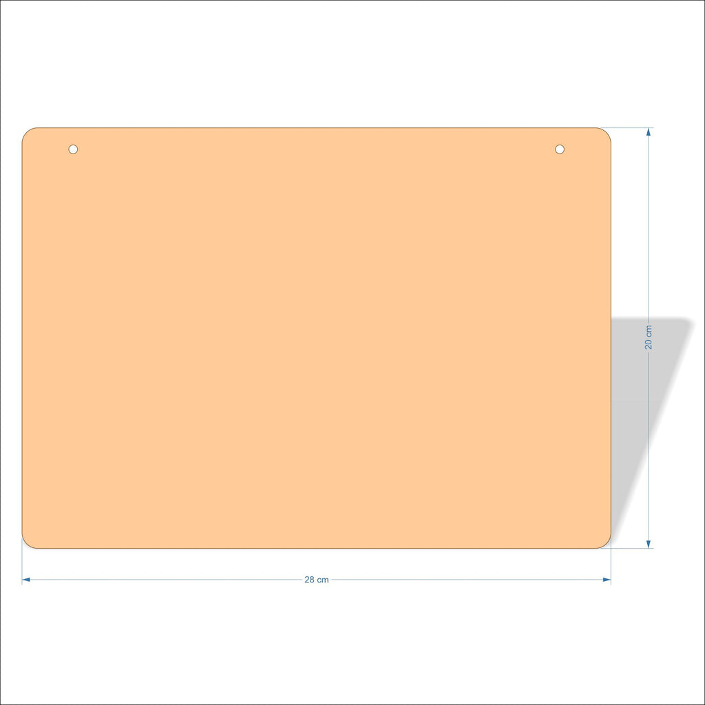 28 cm Wide 3mm thick MDF Plaques with rounded corners – Emmc craft Shapes