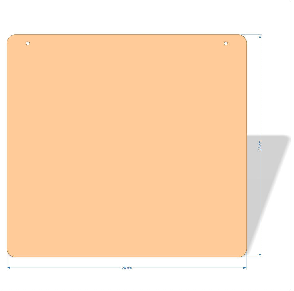 28 cm Wide 3mm thick MDF Plaques with rounded corners – Emmc craft Shapes