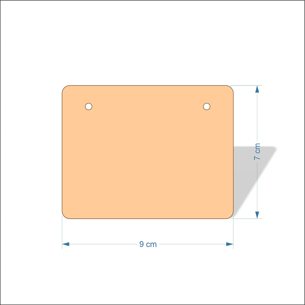 9 cm Wide 3mm thick MDF Plaques with rounded corners – Emmc craft Shapes