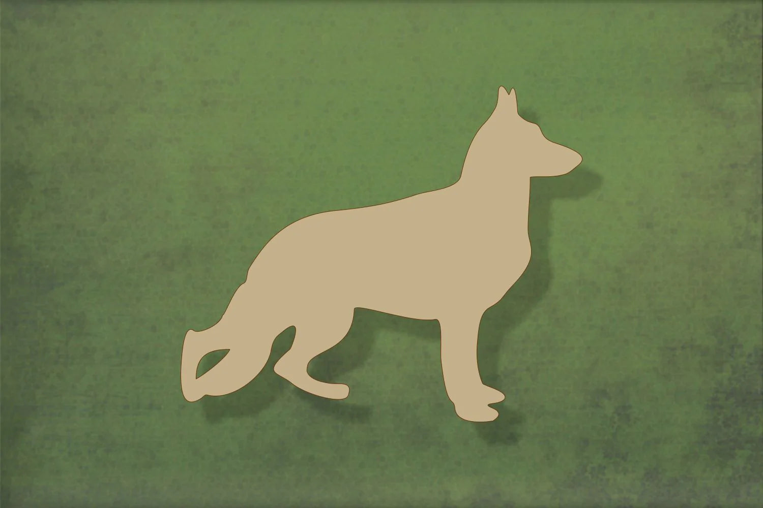 Wooden German shepherd shapes and blanks cut out from poplar plywood ...