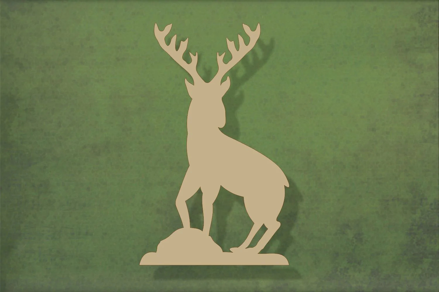 Wooden Stag on rocks shapes and blanks cut out from poplar plywood ...