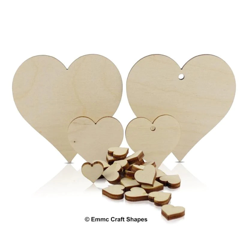 Plywood Hearts laser cut poplar plywoodheart shapes – Emmc craft Shapes