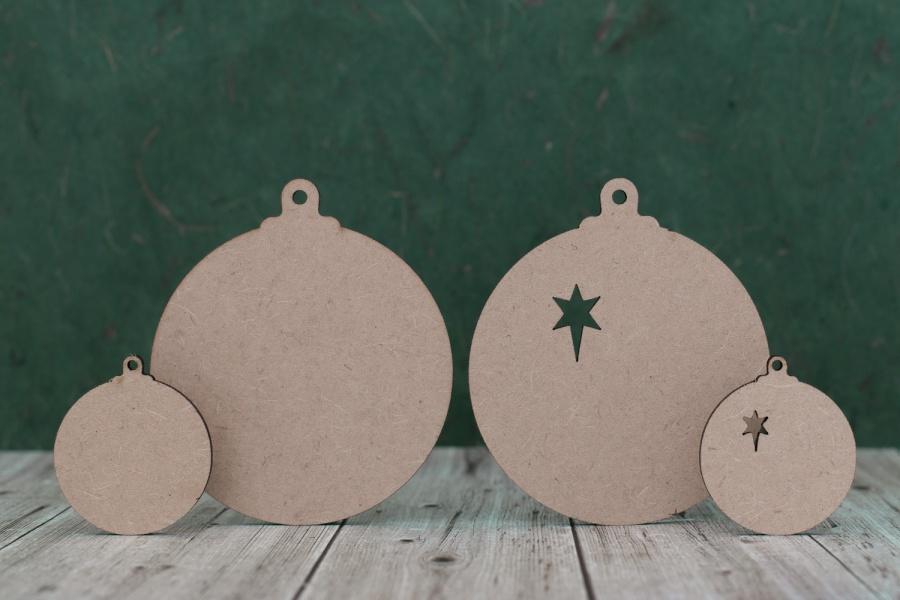 Bauble Cut Outs - MDF Christmas craft shapes – Emmc craft Shapes